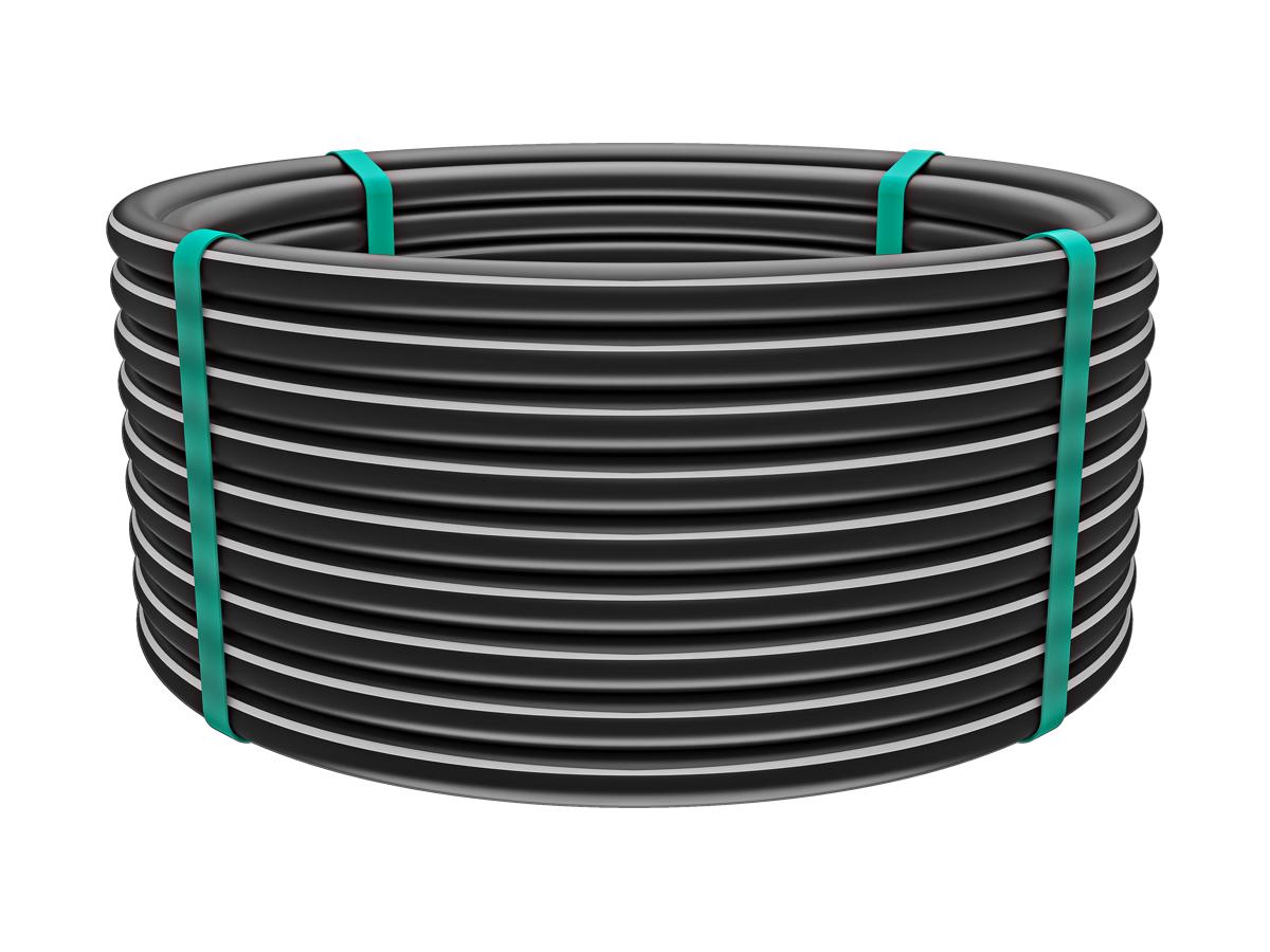 Iplex PE Flexible Communications Duct (Black / White Multistripe)